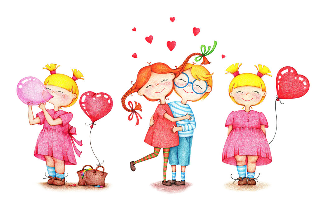 Cute Hand Drawn Illustrations for Valentines Day - MasterBundles