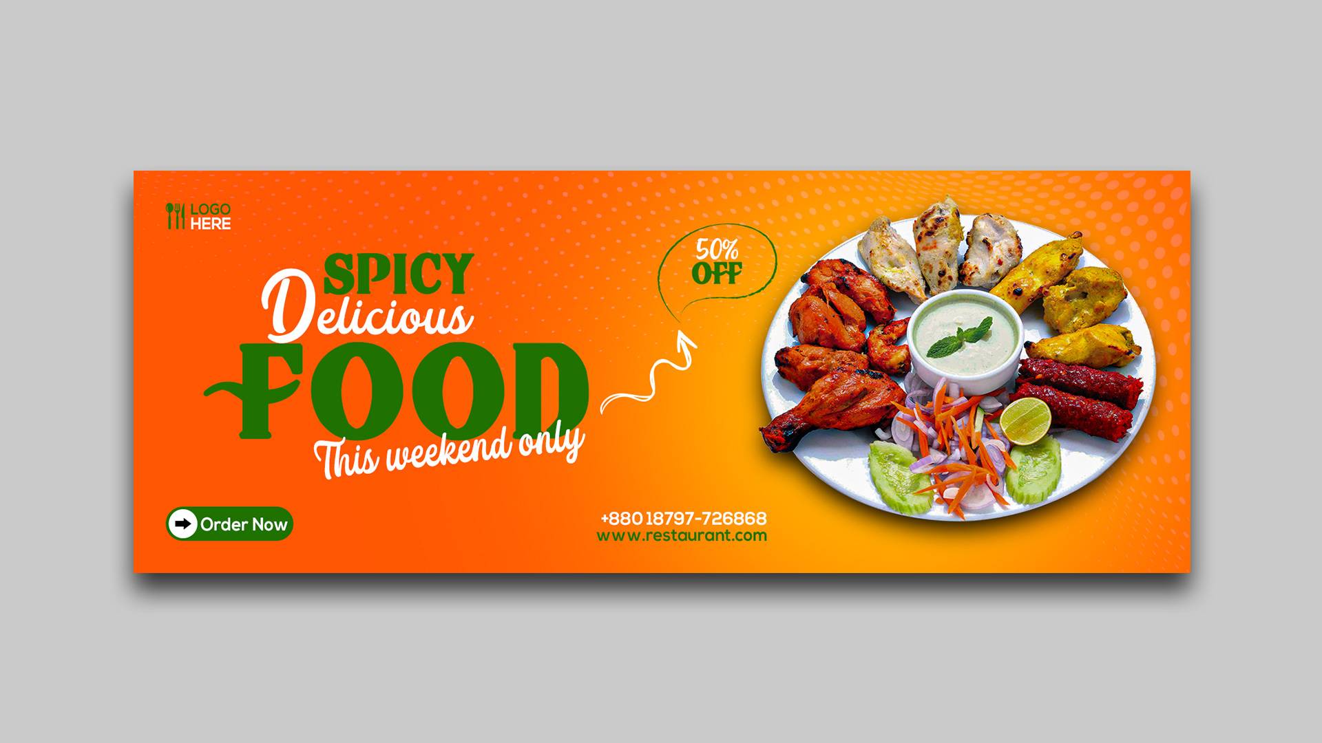Restaurant Facebook Cover Design - MasterBundles