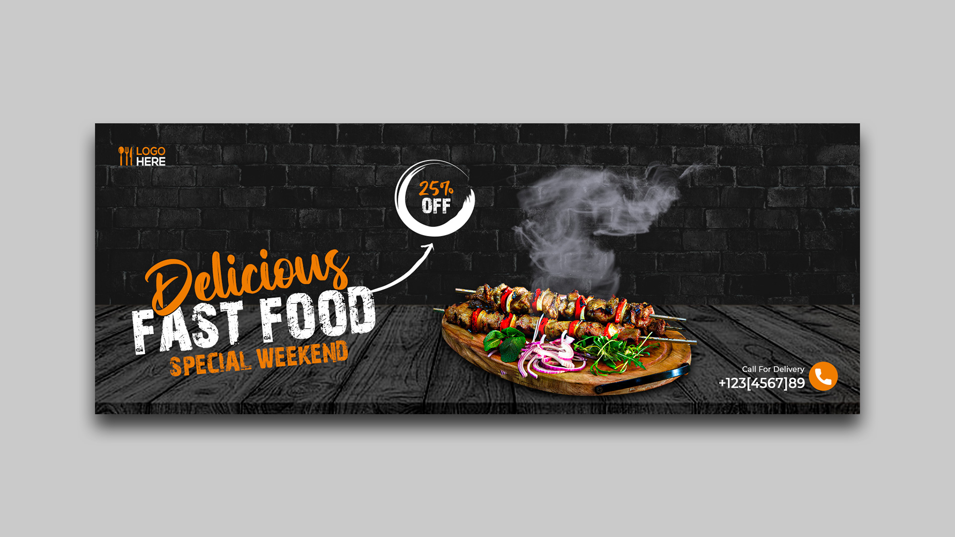 Food Facebook Cover Design - MasterBundles