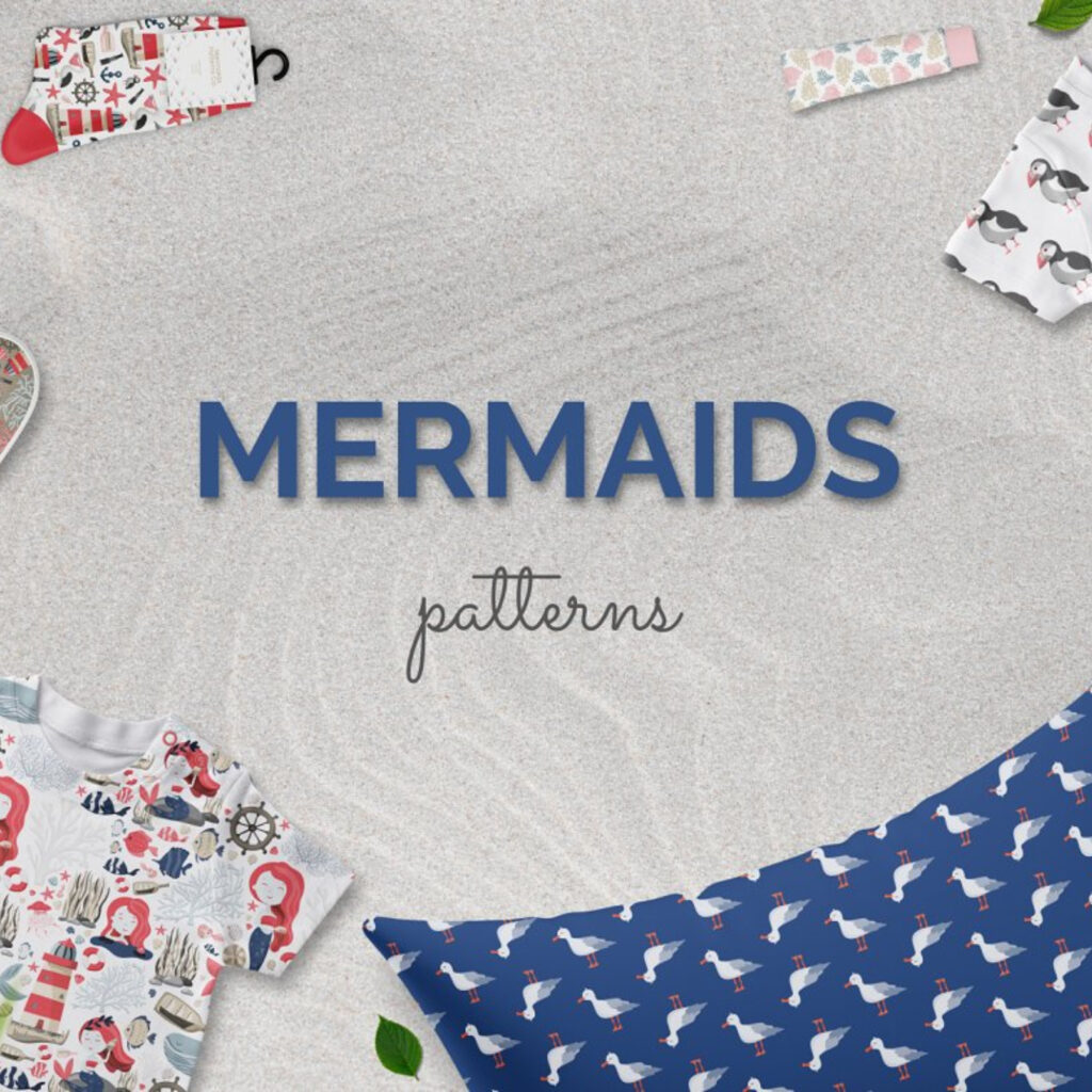 Mermaids Patterns – MasterBundles