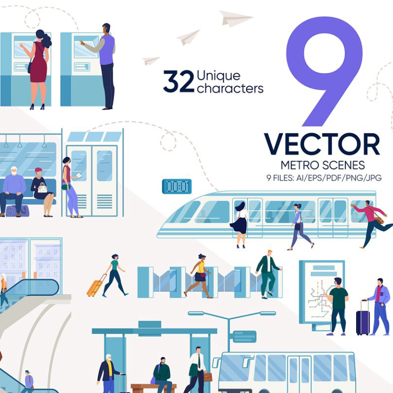 Metro Vector Scenes – MasterBundles
