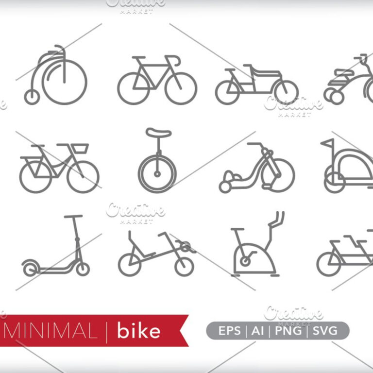 Minimal Bike Icons – MasterBundles