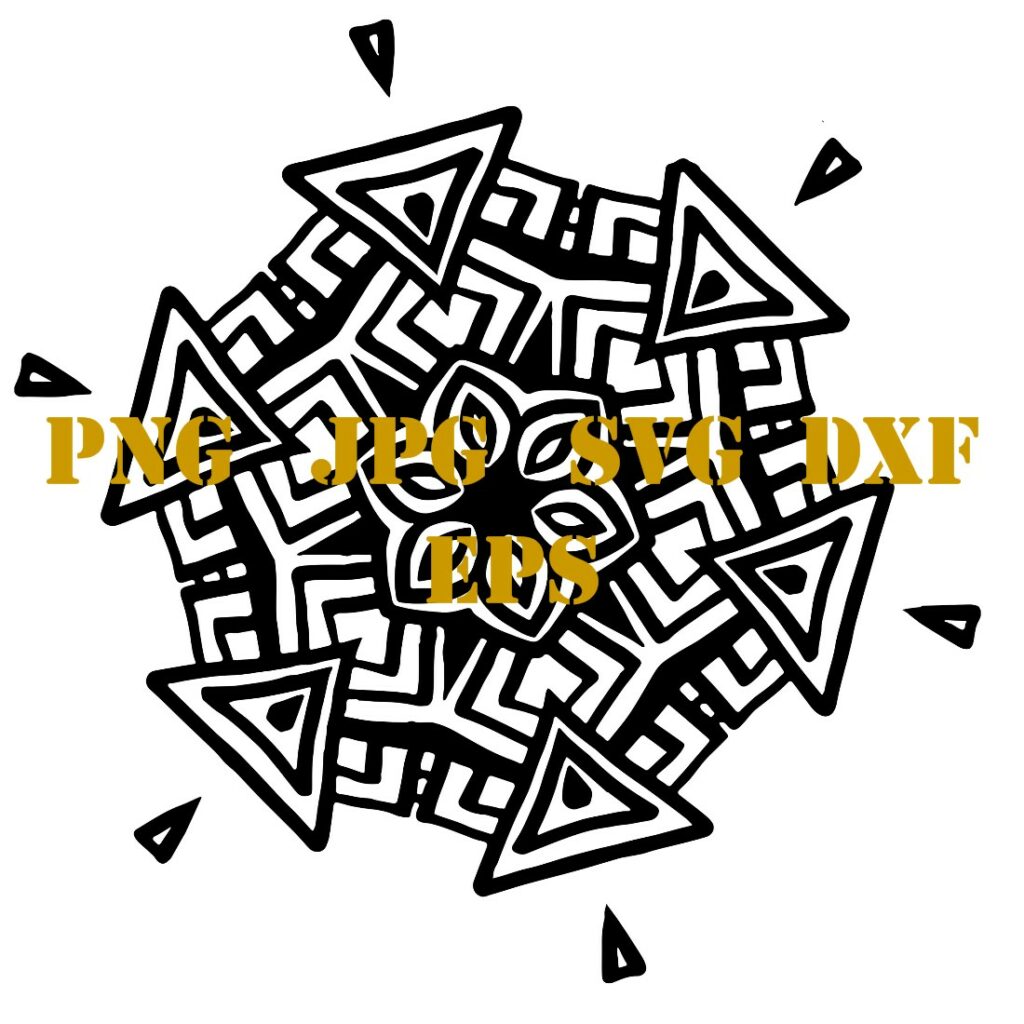 Black Snowflake Cut-out Files DXF Set - MasterBundles