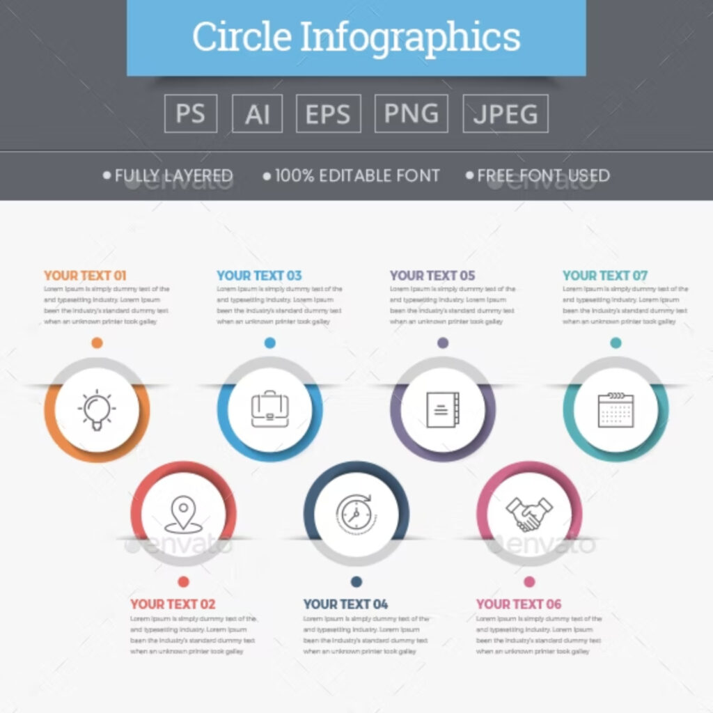 Modern Circle Infographics – MasterBundles