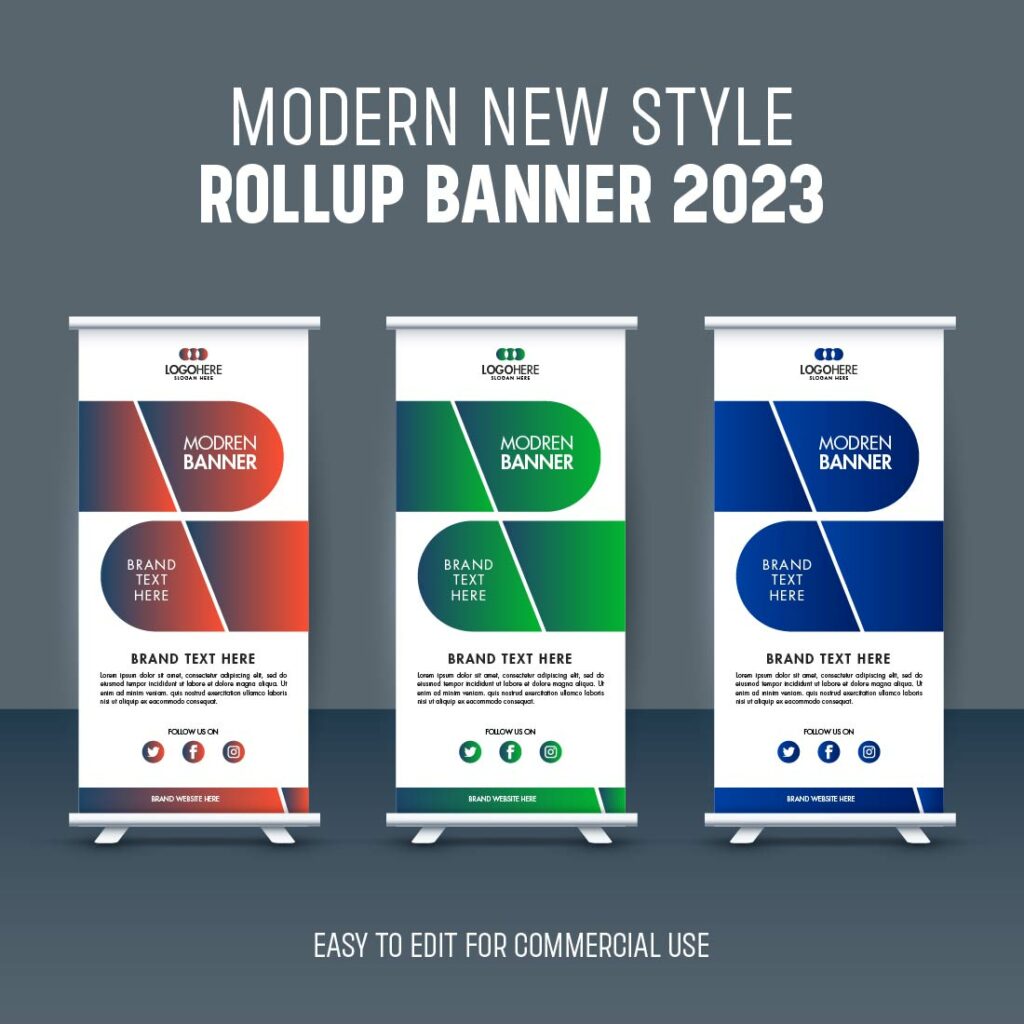 Modern New Style Rollup Banner - MasterBundles