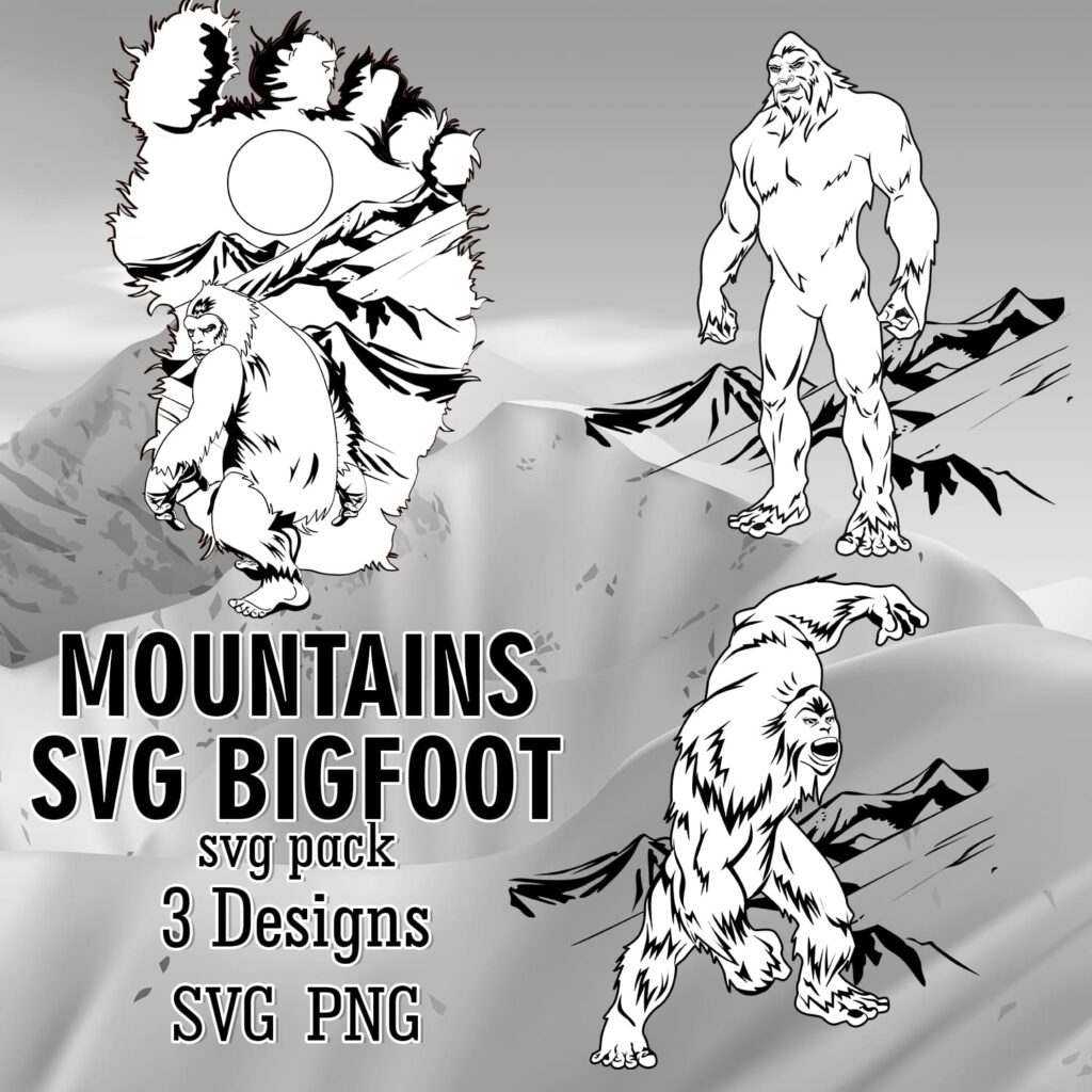 Mountains SVG Bigfoot – MasterBundles