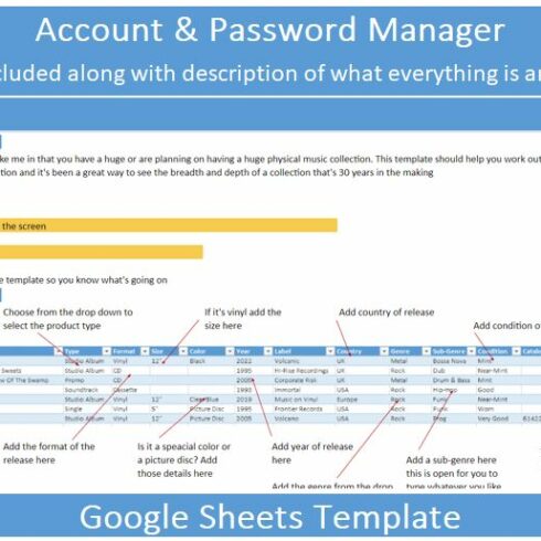 Music Collection Tracker Template - MasterBundles
