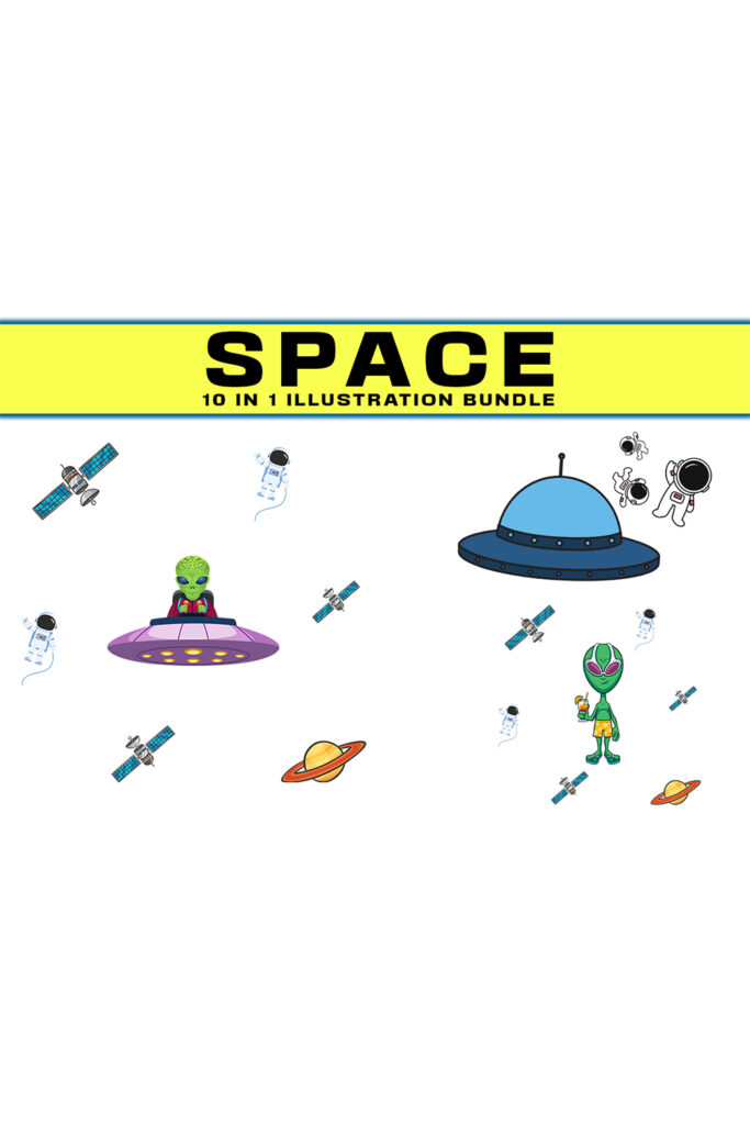Creative Space Illustration Clipart Design Bundle V1 - MasterBundles
