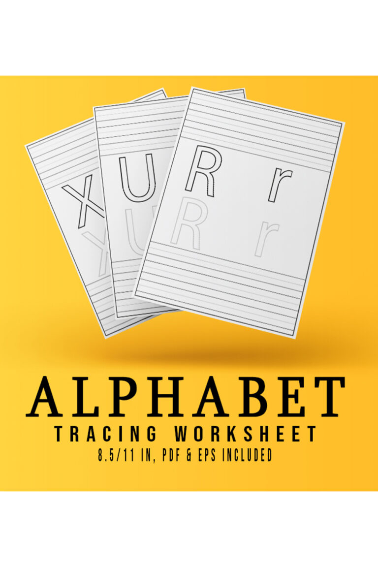A to Z Alphabets Words Tracing Worksheets Bundle V.1 - MasterBundles