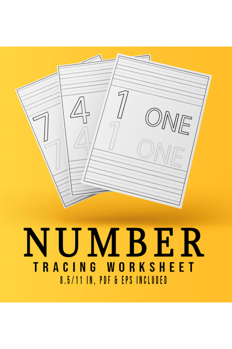 Number 0 to 10 Tracing Worksheets Bundle - MasterBundles