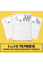1 to 10 Number Tracing KDP Worksheets Bundle V1 - MasterBundles