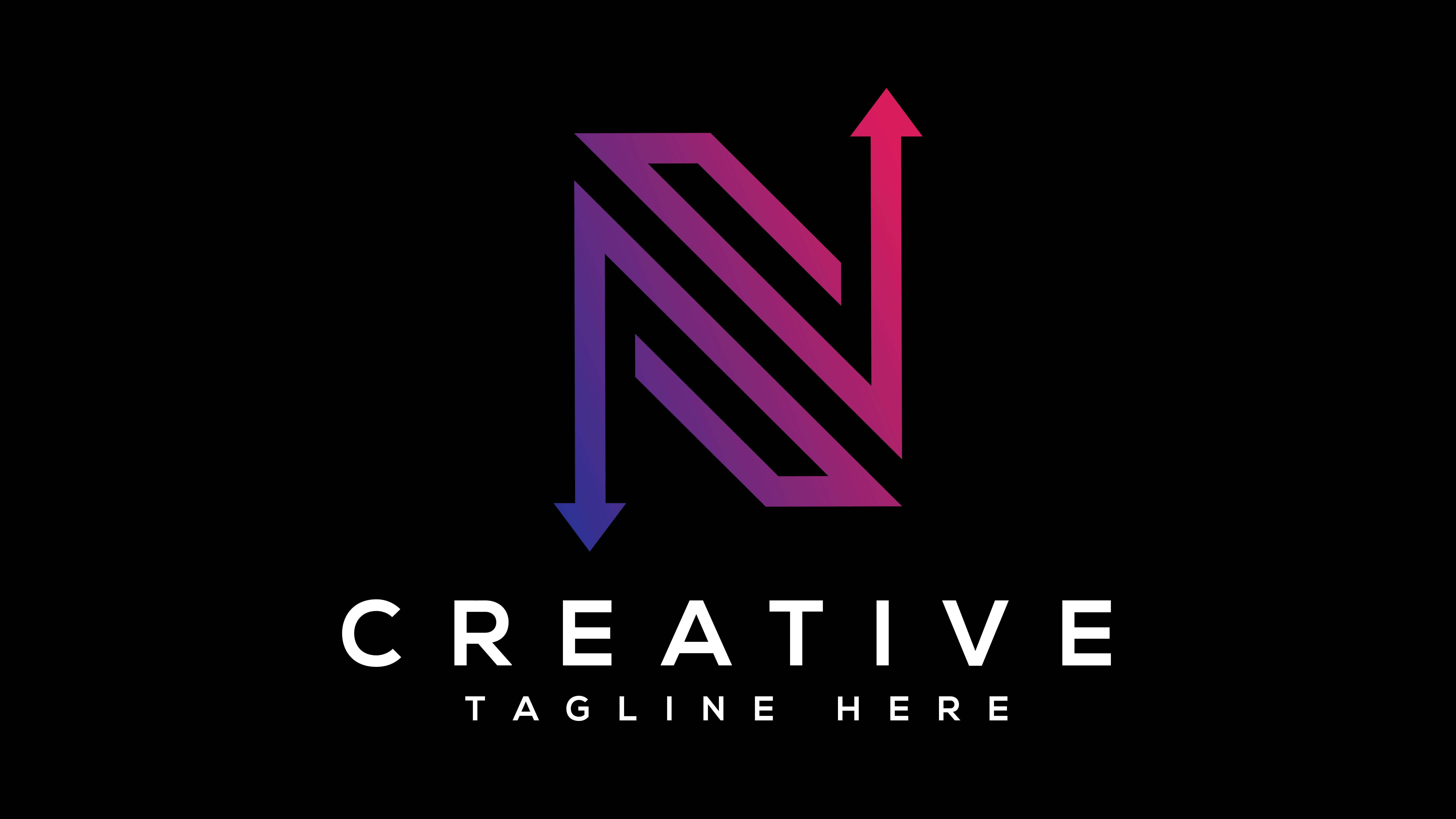 Letter N Logo Design with Arrow - MasterBundles