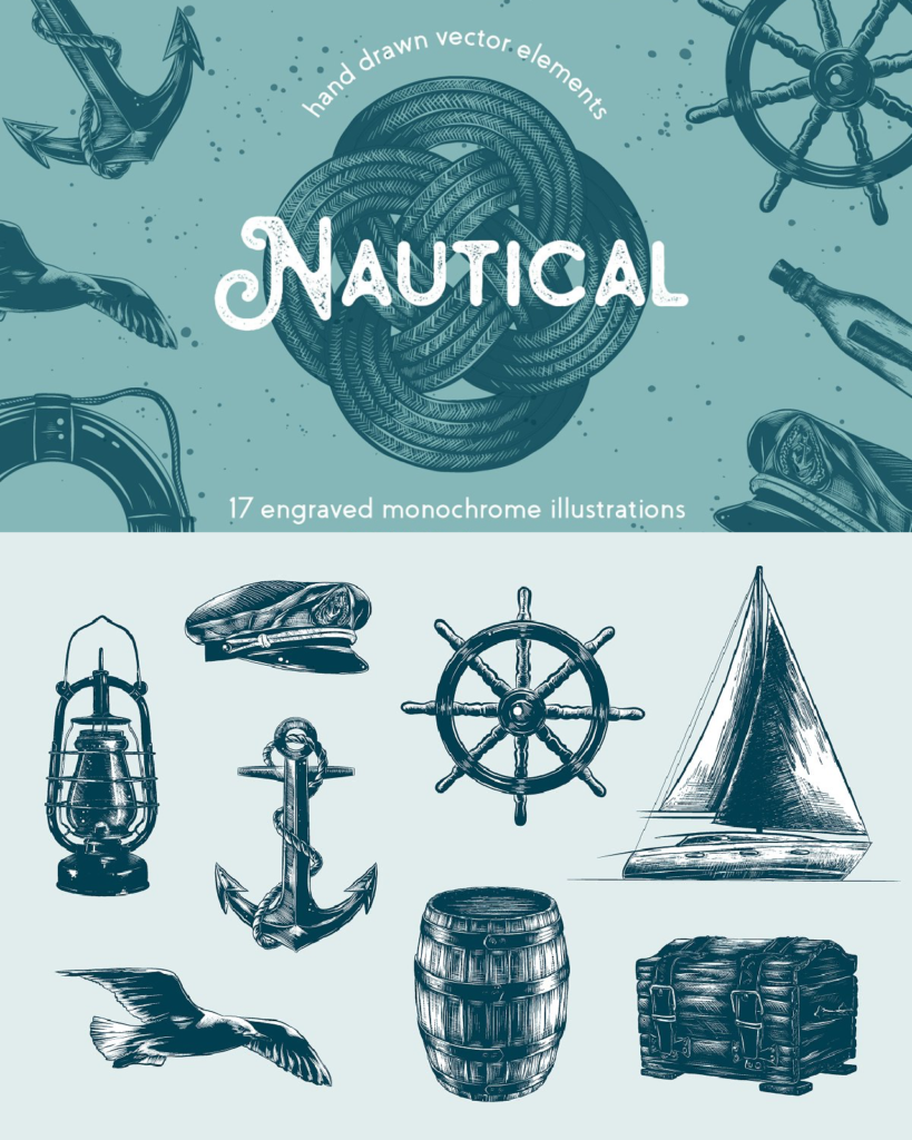 Nautical Hand Drawn Sketches – MasterBundles