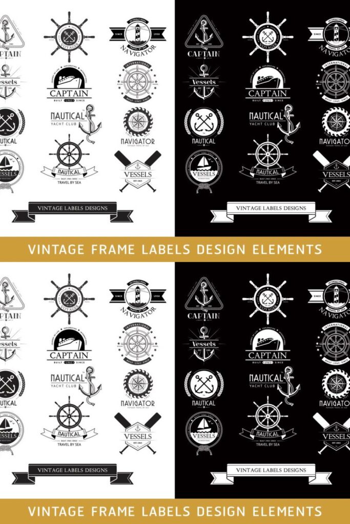 Nautical Vessels Vintage Labels – MasterBundles