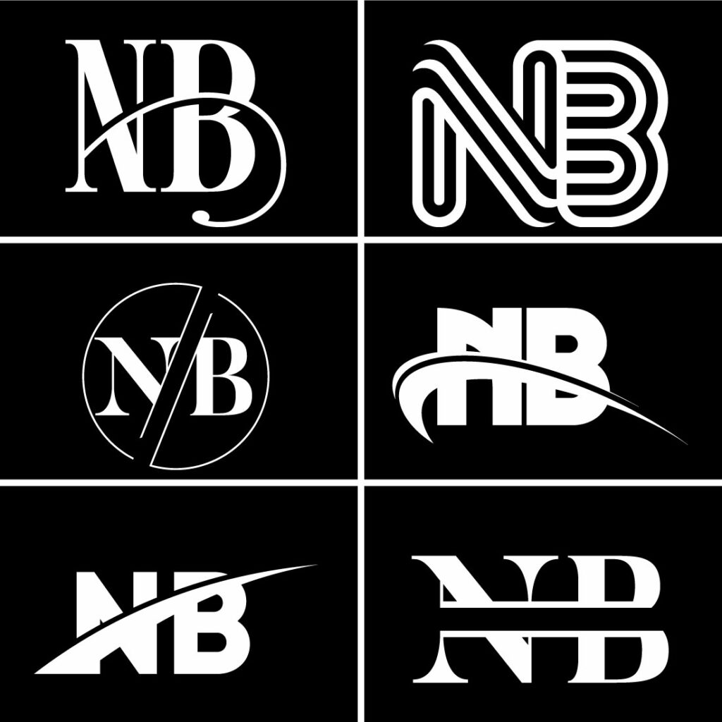 Initial Letter N B Logo Design Template - MasterBundles