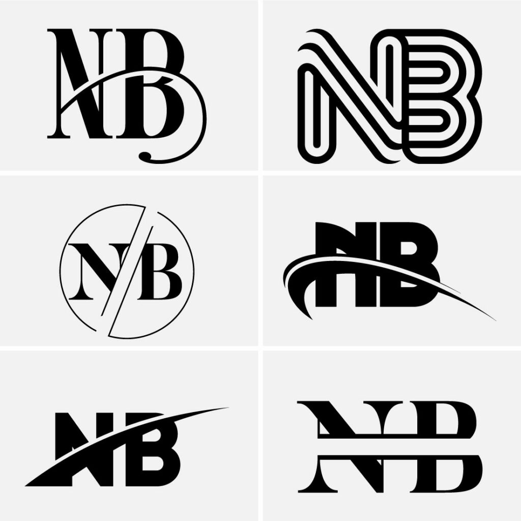 Initial Letter N B Logo Design Template - MasterBundles