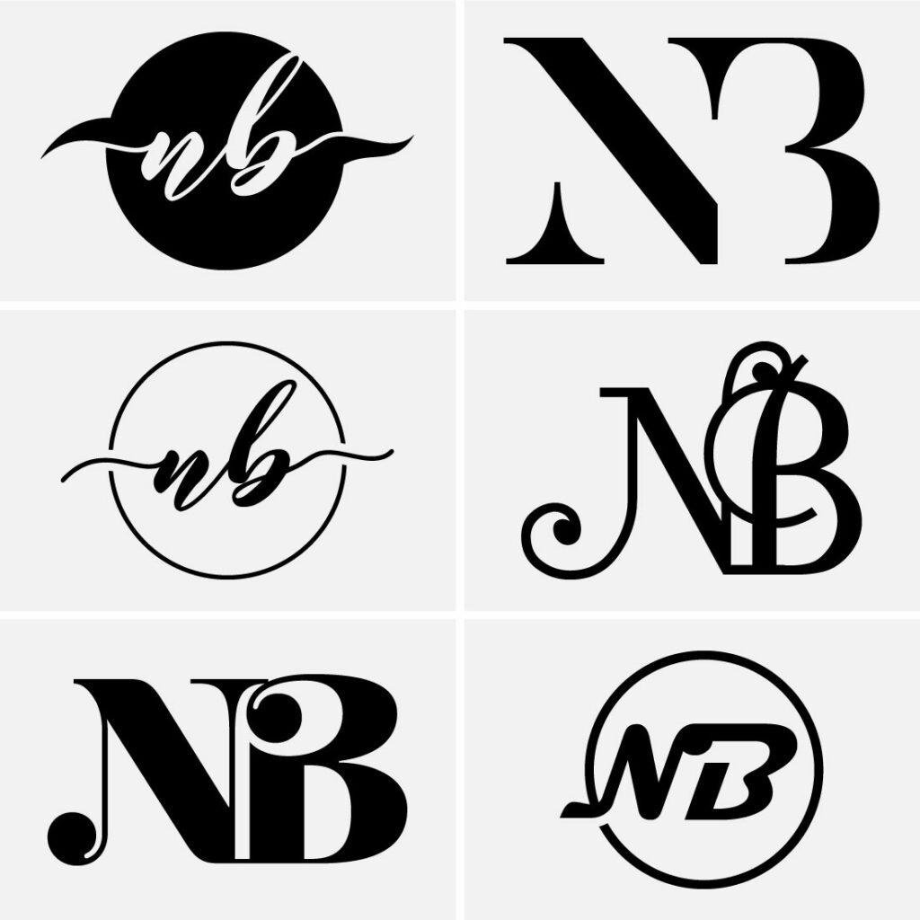Initial Letter N B Logo Design Vector Template - MasterBundles