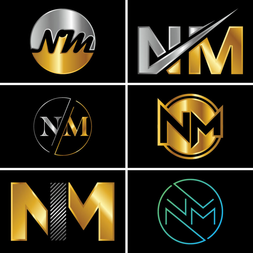 Initial Letter N M Logo Designs Concept - MasterBundles