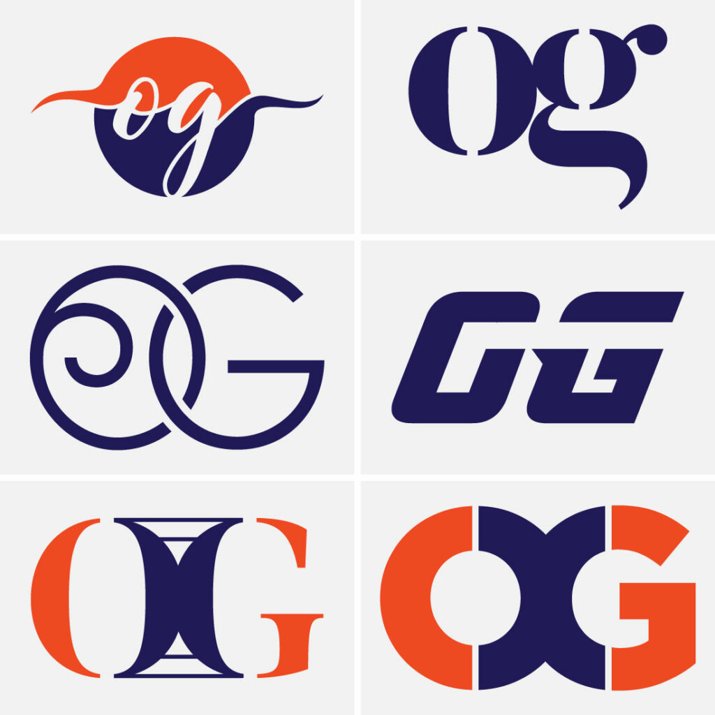 Initial Letter O G Logo Design Vector Template. Graphic Alphabet Symbol ...