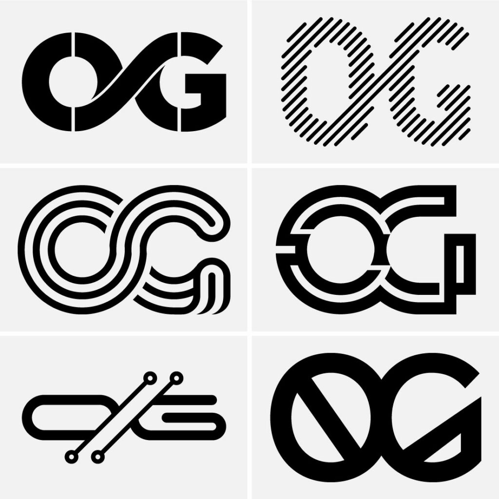 Initial Letter O G Logo Design Vector Template. Graphic Alphabet Symbol ...