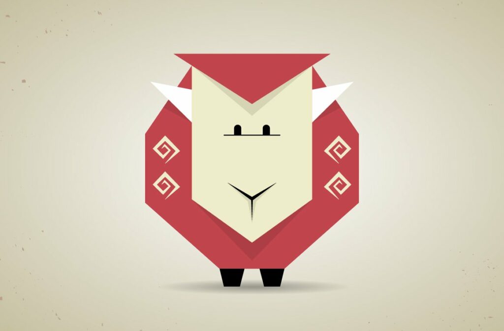 Origami Geometric Sheep – MasterBundles