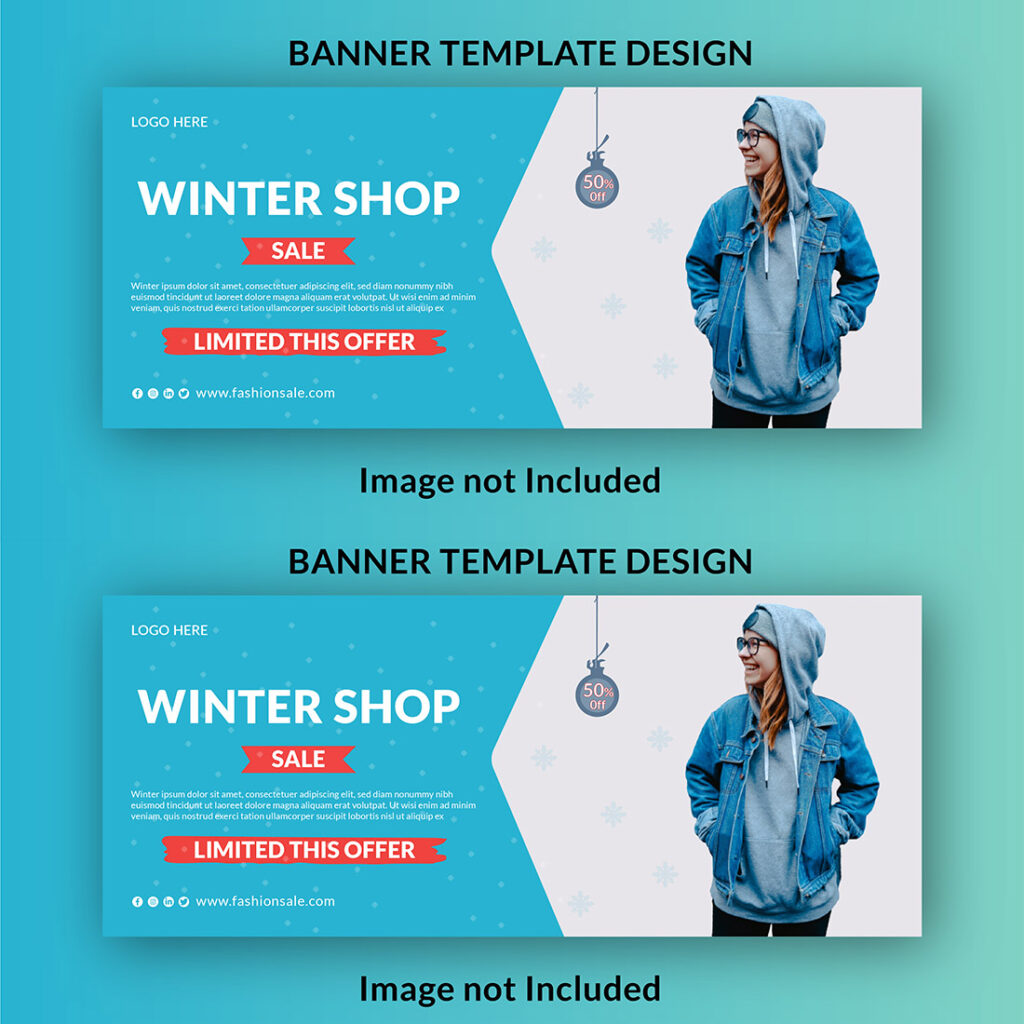 Winter Shop Sale Banner Template | MasterBundles