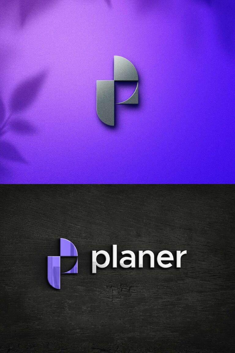 P Letter Monogram Symbol Logo Design Template - MasterBundles