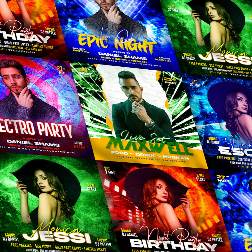 Club Party Invitation Template Instagram - MasterBundles