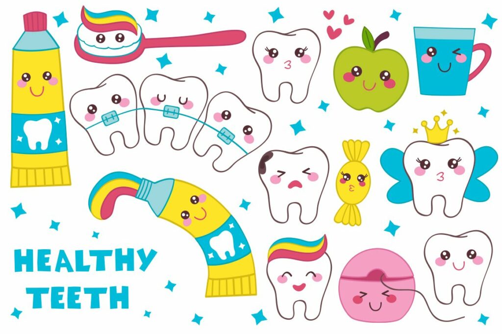 Healthy Teeth Kawaii – MasterBundles