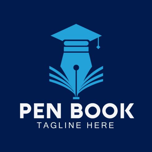Pen Book Logo Design - MasterBundles