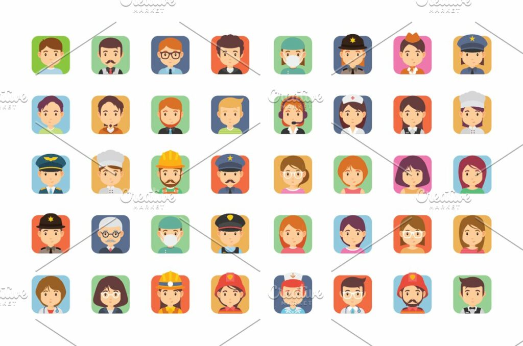 40 People Avatars – MasterBundles