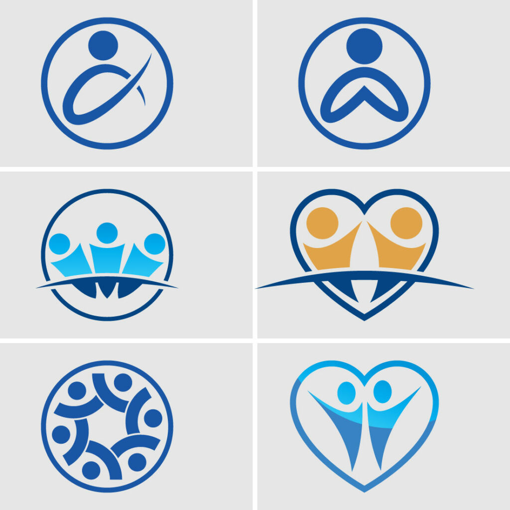 Connect People Logo Template, Social media network people logo ...