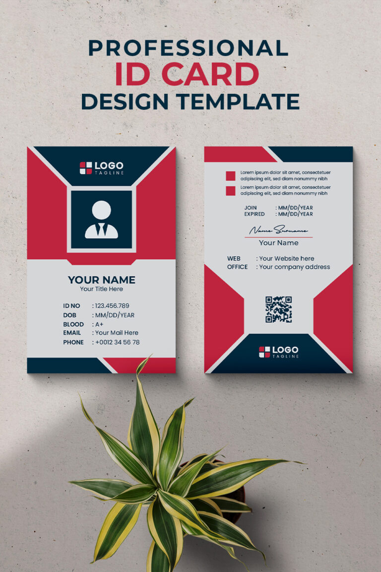 Professional Creative Unique Id Card Design Template - MasterBundles