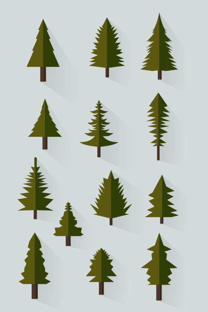10+ Pine Tree Vectors & 10+ Pine Tree Silhouettes Vector - MasterBundles