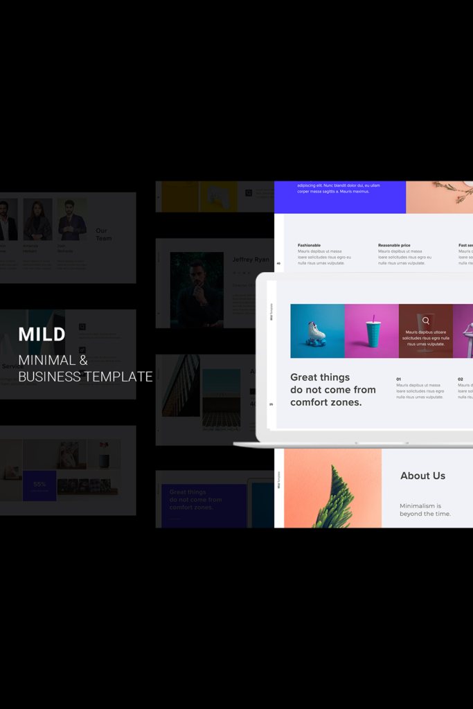 Mild Minimal Powerpoint Template - MasterBundles