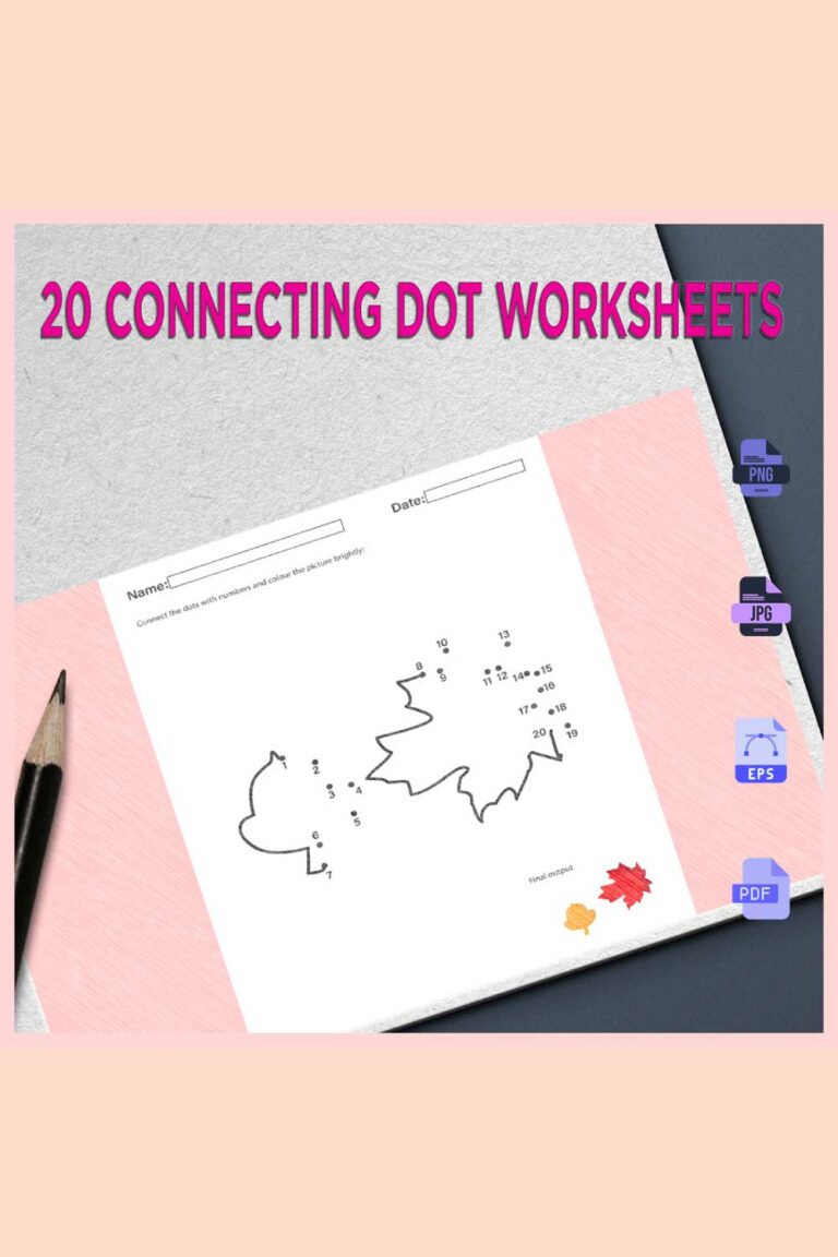 20 Connecting Dots Game Dot To Dot Pages | MasterBundles