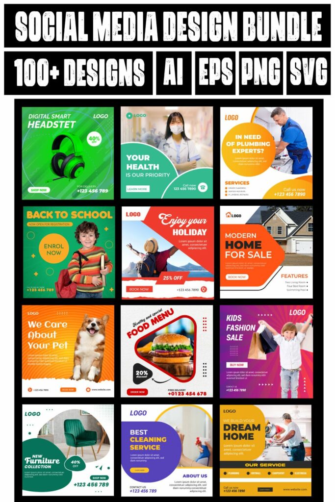 Social Media Template Design Bundle | MasterBundles