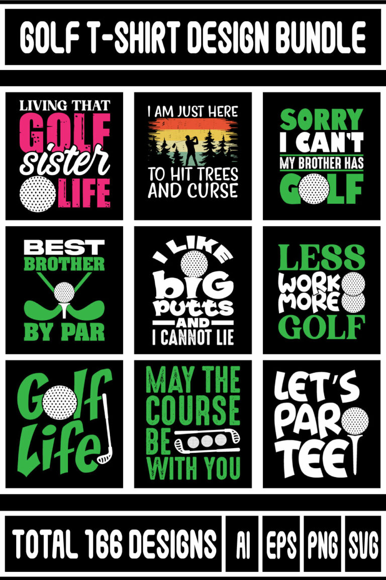 Golf T-Shirt Design Bundle | MasterBundles