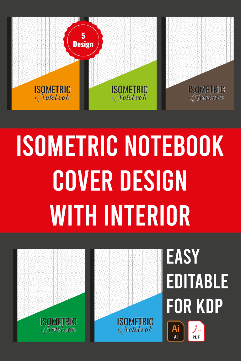 Isometric Notebook Cover Design With Interior - MasterBundles