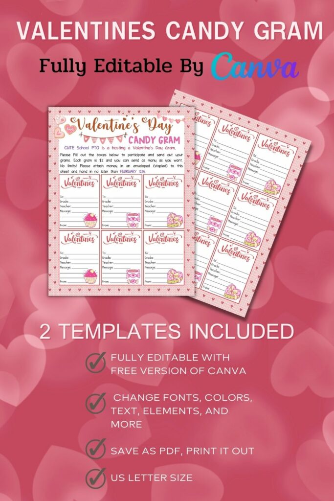 Valentines Candy Gram - MasterBundles