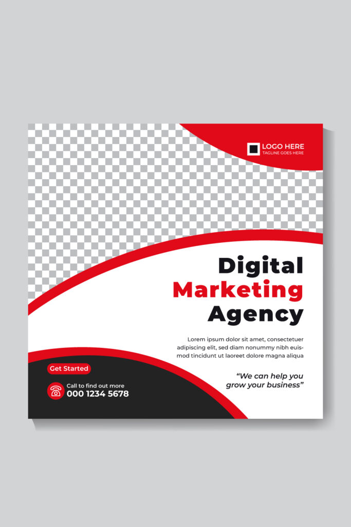 Modern Digital Marketing Social Media Post Design Template - MasterBundles