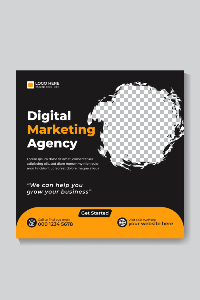 Modern Digital Marketing Social Media Post Design Template - MasterBundles