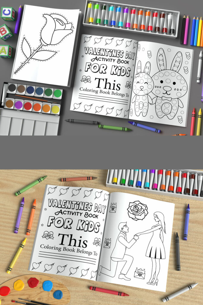 Valentines-Day-Activity Coloring Page Bundle For KDP - MasterBundles