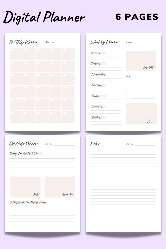 Lovely Digital Planner Design - MasterBundles