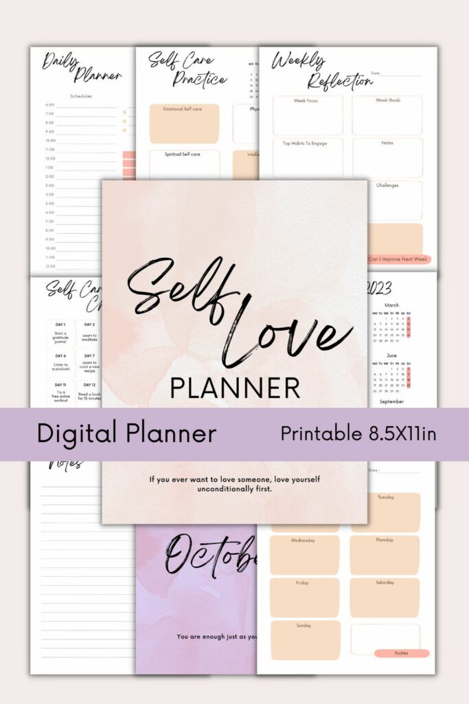 Self Love Digital Planner - MasterBundles