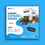 Real Estate Home Sale Social Media Post Template - MasterBundles