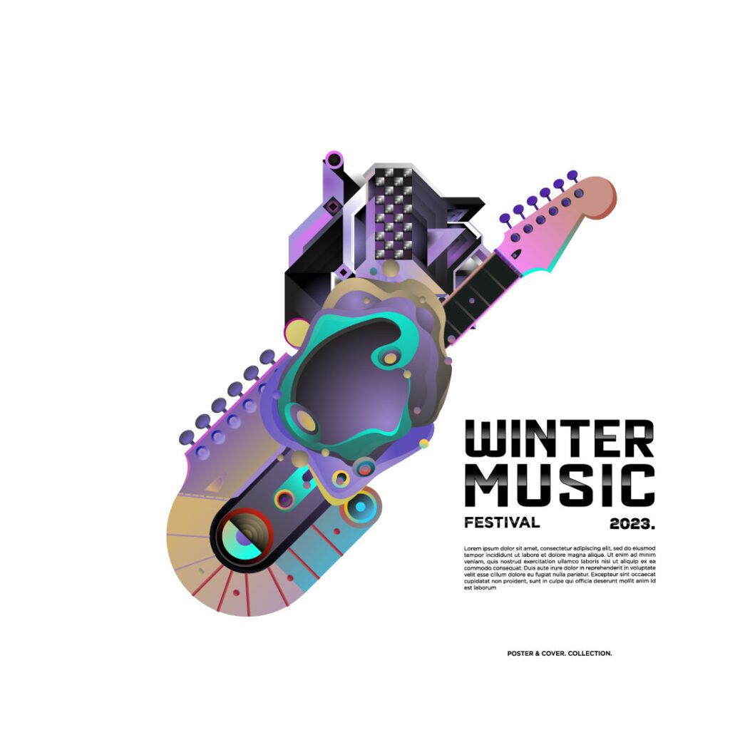Winter Music Festival Flyer Poster Design - MasterBundles
