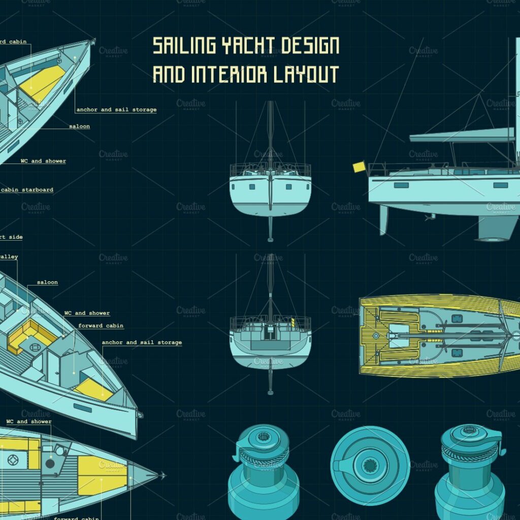 Sailing Yacht Design Set – MasterBundles