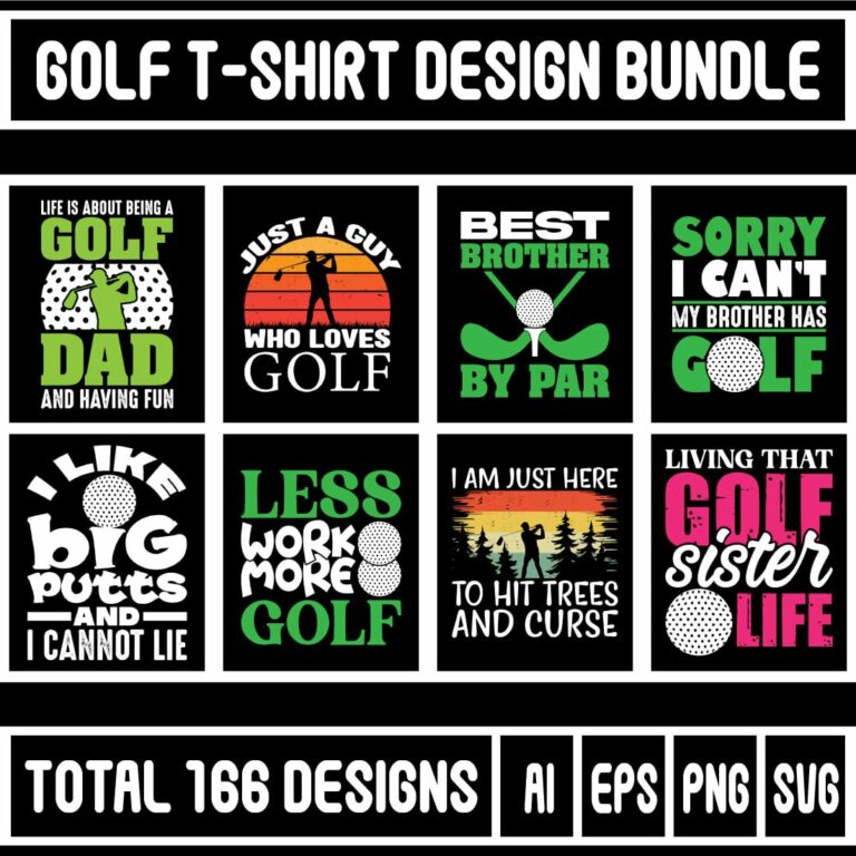 Golf T-Shirt Design Bundle | MasterBundles