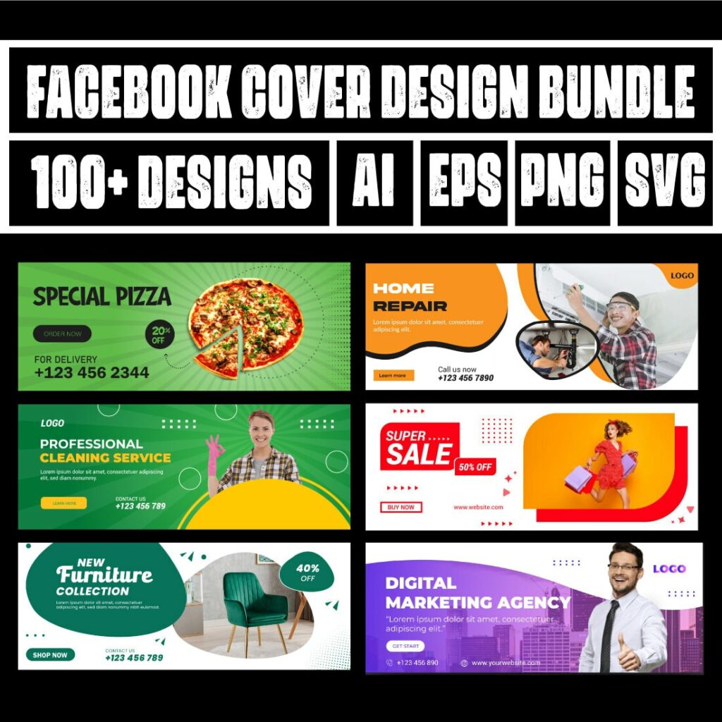 Facebook Cover Design Bundle | MasterBundles